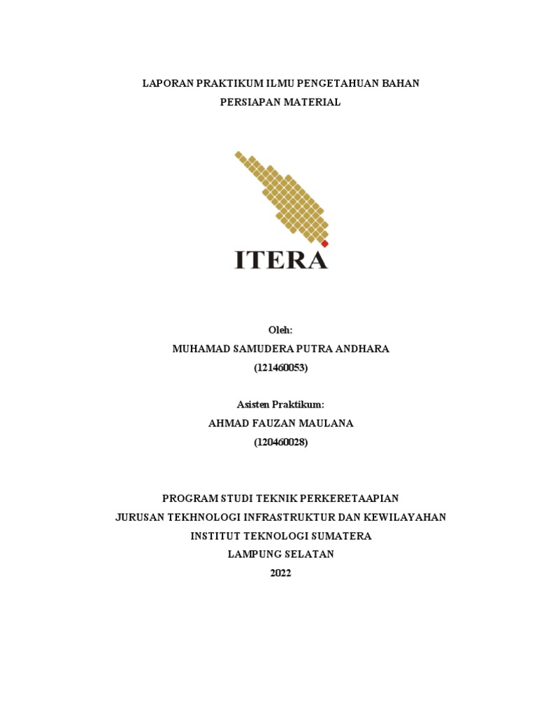 Laporan Akhir Persiapan Material | PDF