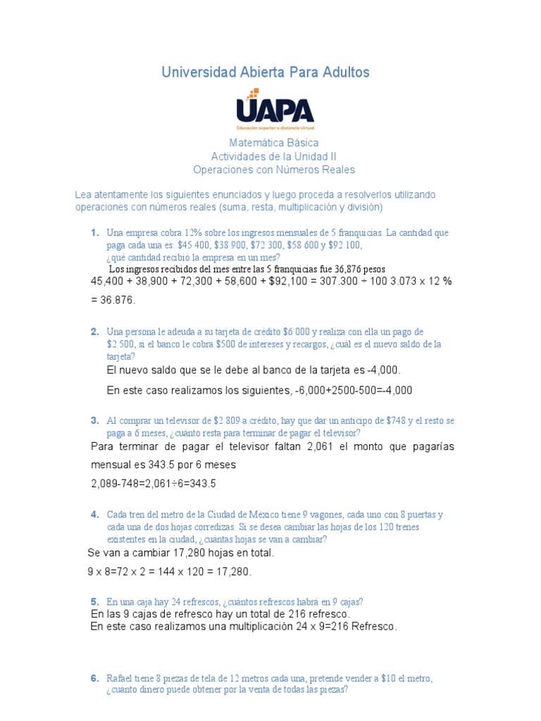 Actividades Matemáticas para Adultos | PDF | Kilogramo