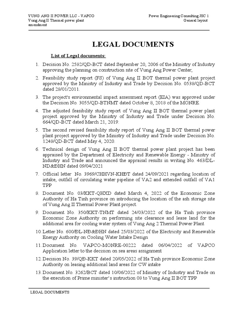 Legal Documents | PDF | Power Station | Environmental Impact Assessment