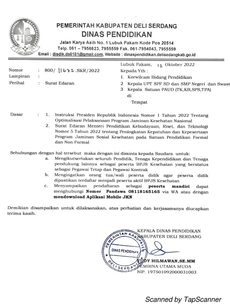 Surat Edaran BPJS | PDF