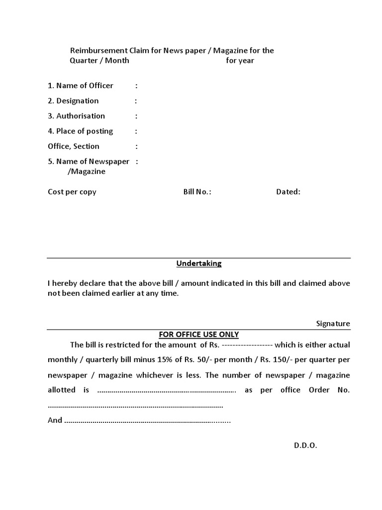 News Paper Bill | PDF