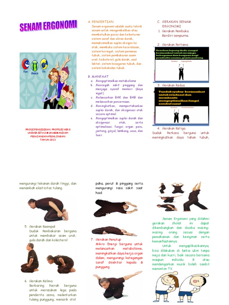 Leaflet Senam Ergonomi | PDF