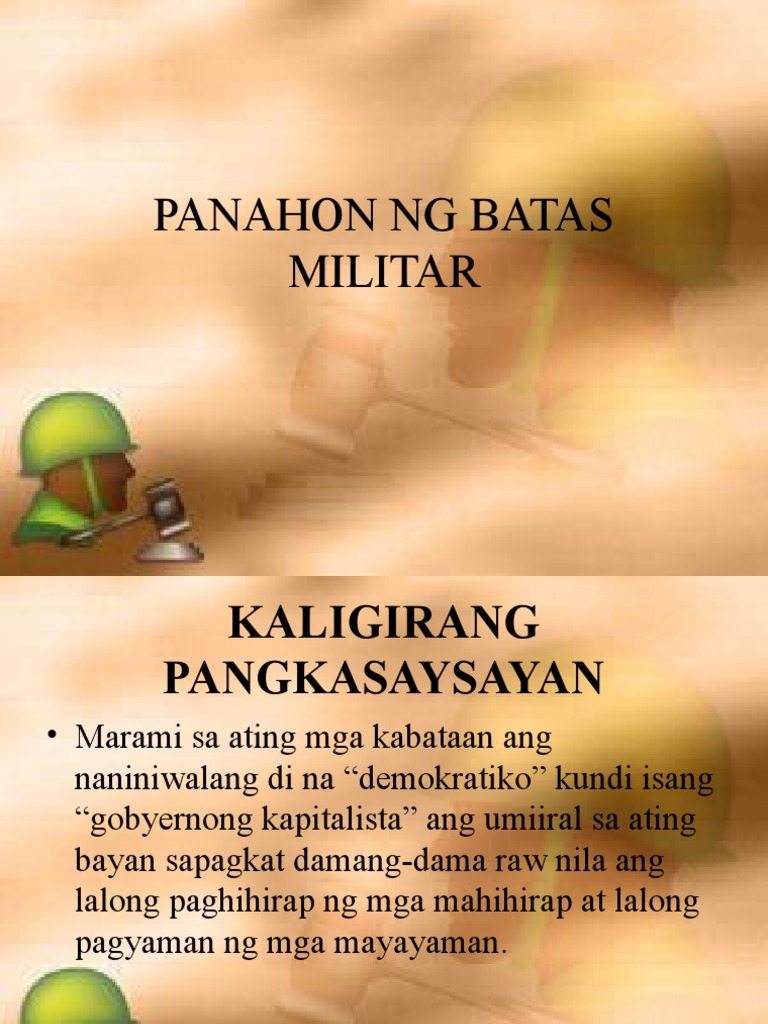 Panahon NG Batas Militar | PDF