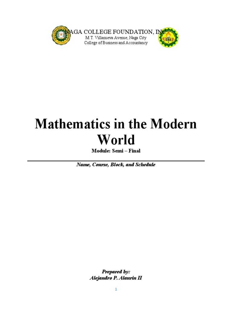 Mmw Semi Final Module Pdf Inductive Reasoning Reason