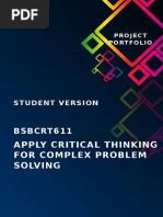 BSBCRT611 Task 1: Critical Thinking Assessment | PDF | Critical Thinking | Thought