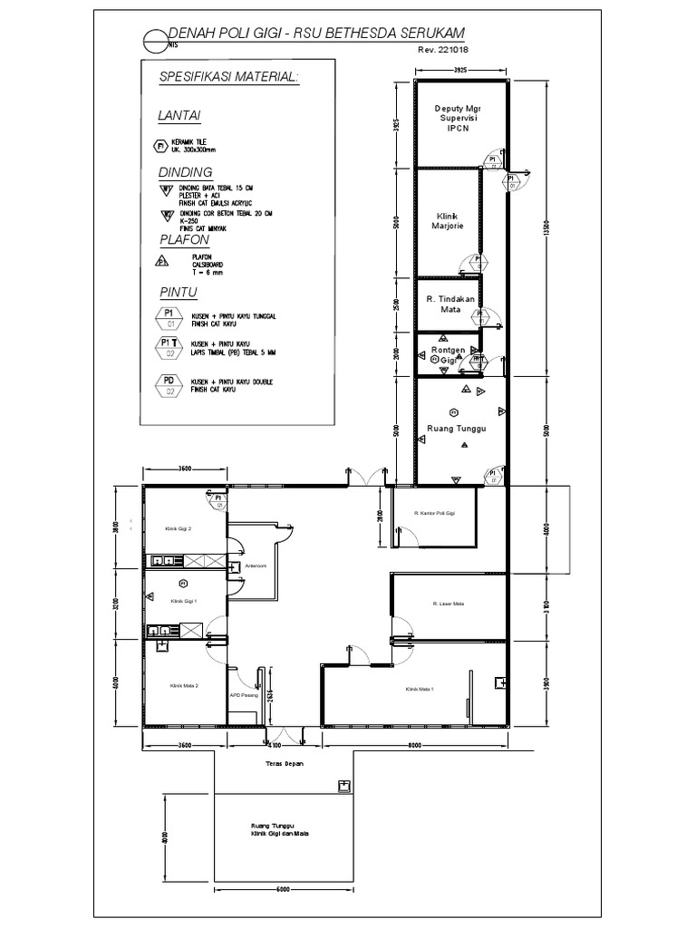 Denah Poli Gigi - Untuk Ijin | PDF