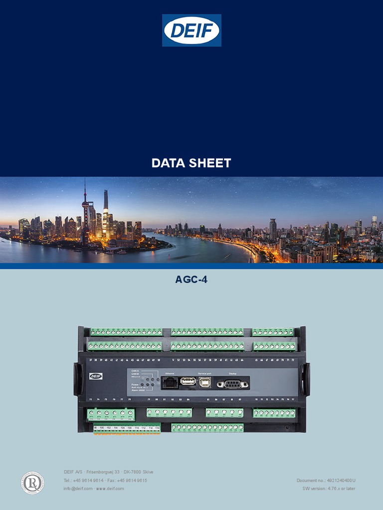 AGC-4 Automatic Genset Controller Guide | PDF | Electricity | Manufactured Goods