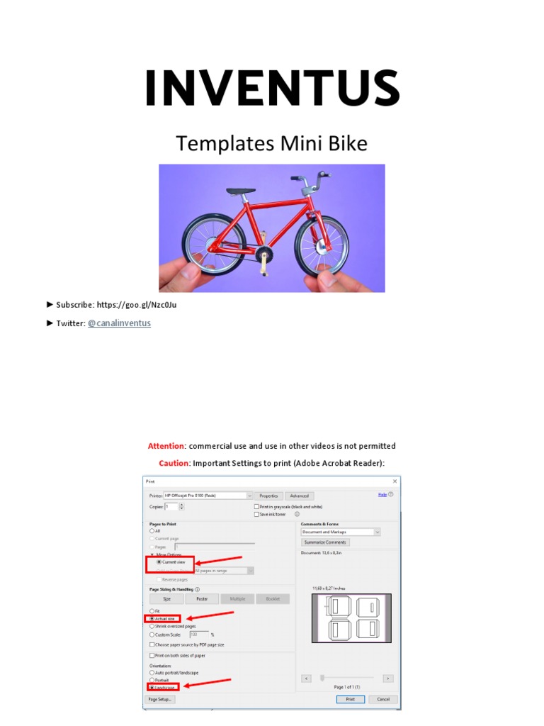 Templates Mini Bike | PDF