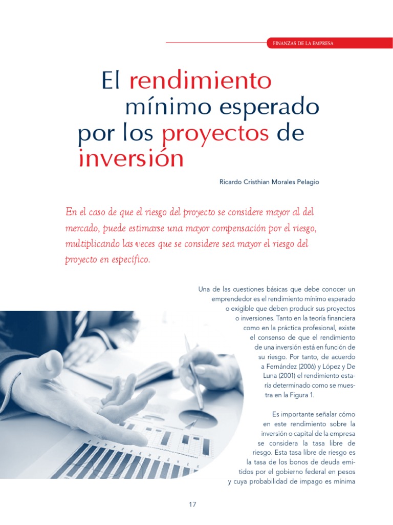 Rendimiento Minimo Esperado | PDF | Prima de riesgo | Inversiones