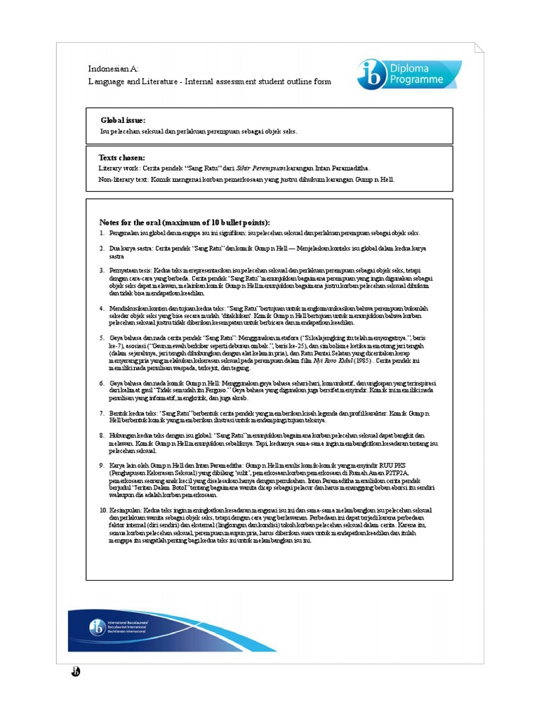 Angie - Revised BI IO Form | PDF