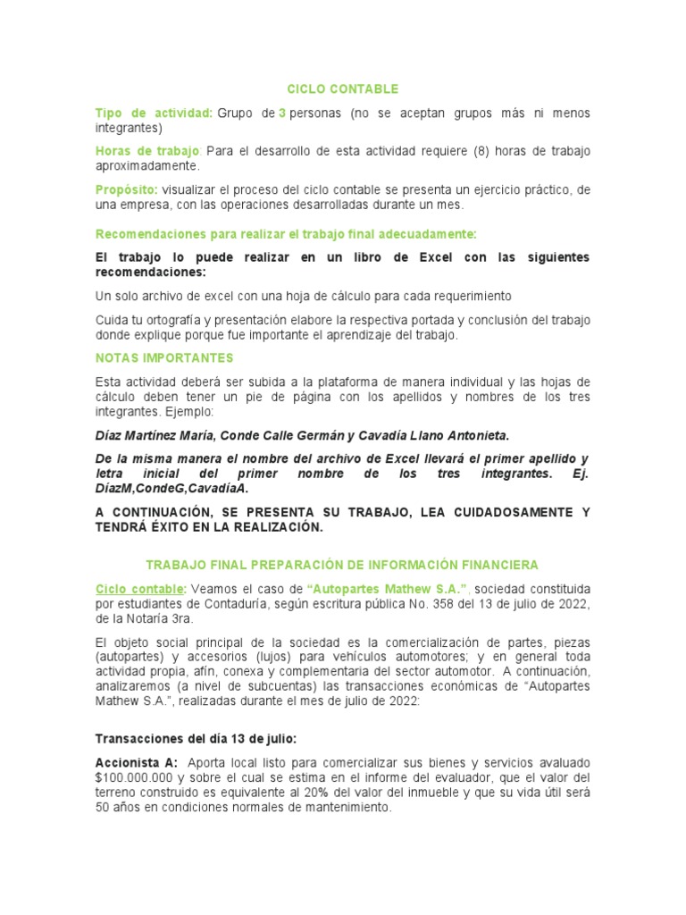 Ciclo Contable | PDF | Contabilidad | Servicios financieros