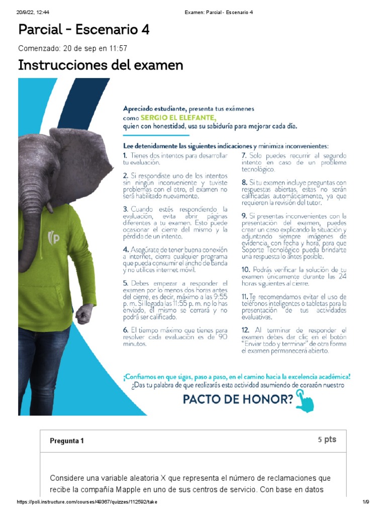 Examen - Parcial - Escenario 4 | PDF