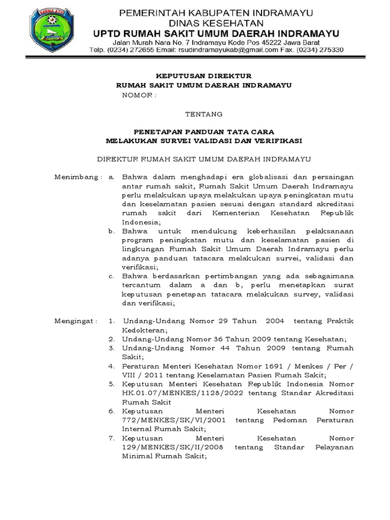 SK Panduan Validasi Data | PDF