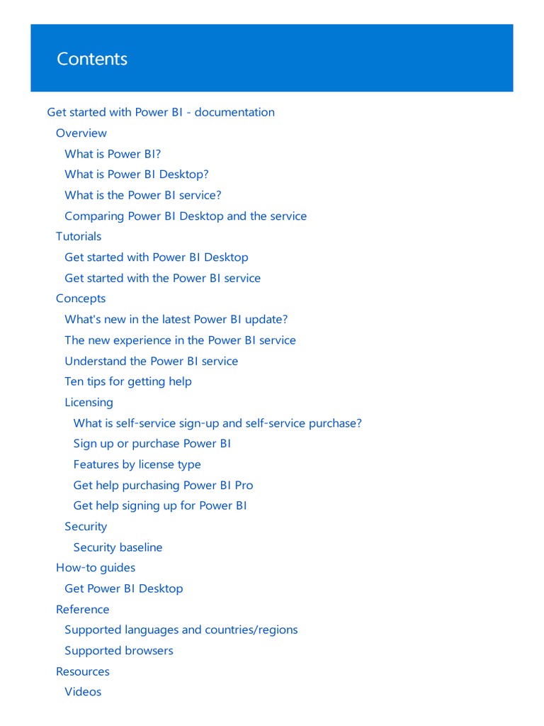Power BI User Guide and Tutorials | PDF