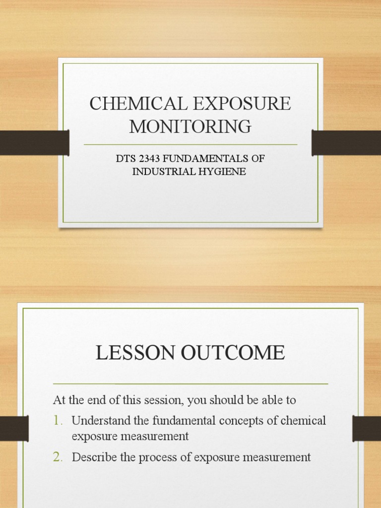 4 Chemical Exposure Measurement | PDF | Hazards | Detection Limit