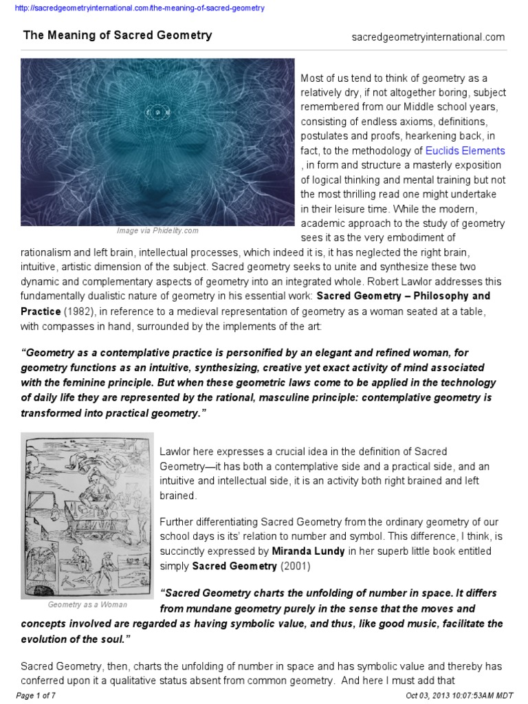Sacred Geometry 1 | PDF