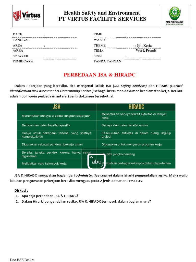 VGR 4. Perbedaan Jsa & Hiradc | PDF