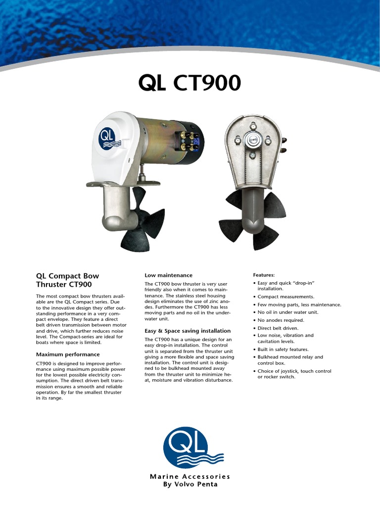 QL - Bow Thruster CT900 (Eng) | PDF | Belt (Mechanical) | Electrical ...