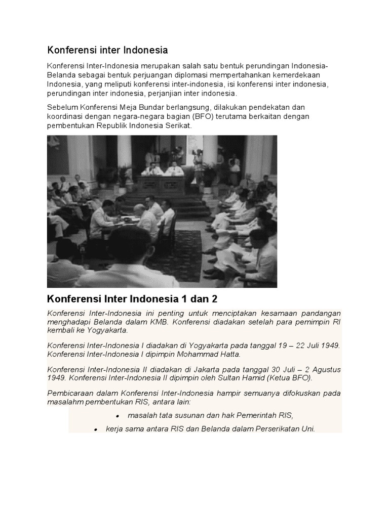 Konferensi Inter Indonesia | PDF