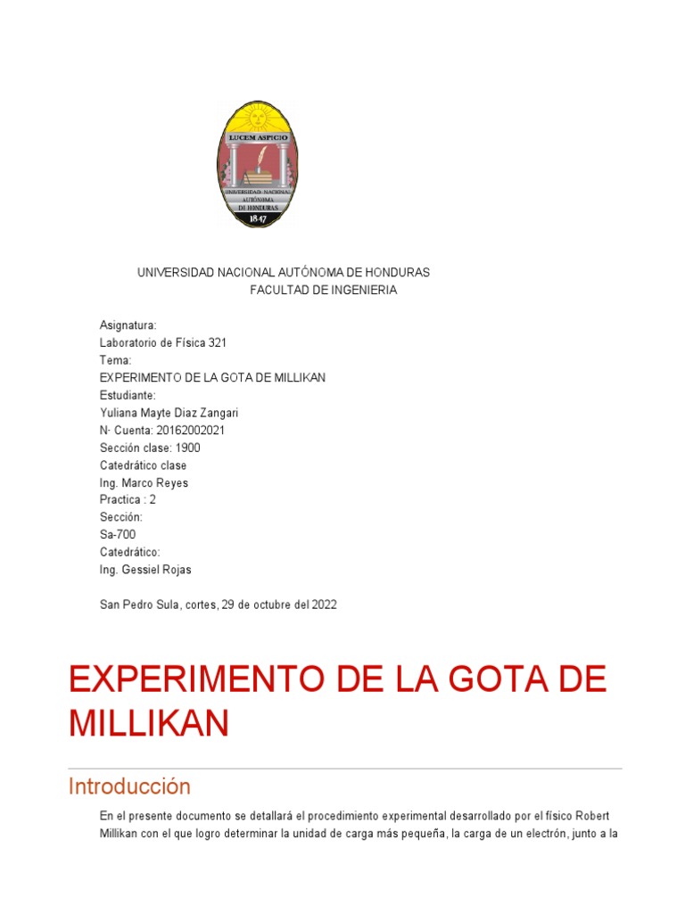 Lab Millikan | PDF