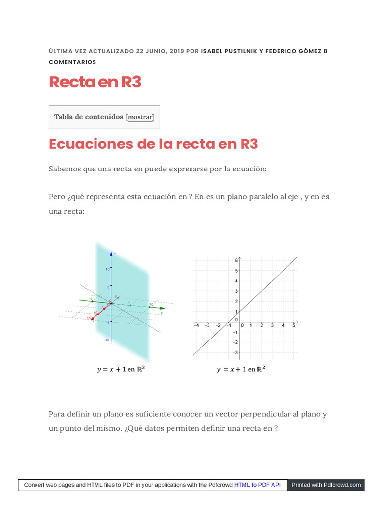 Ecuaciones de la Recta en R3 | PDF | Valores propios y vectores propios ...
