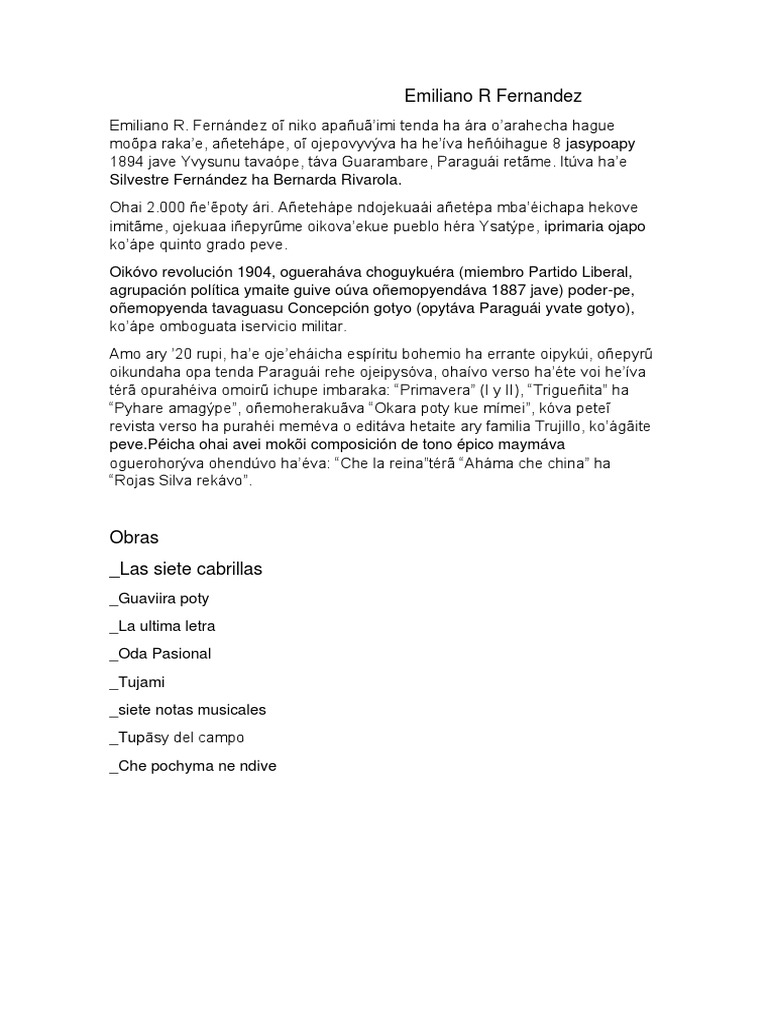 Emiliano R Fernandez | PDF