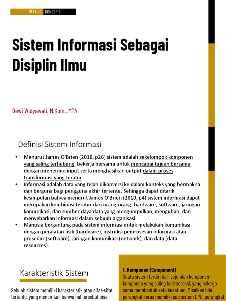 #2 Disiplin Ilmu Sistem Informasi | PDF
