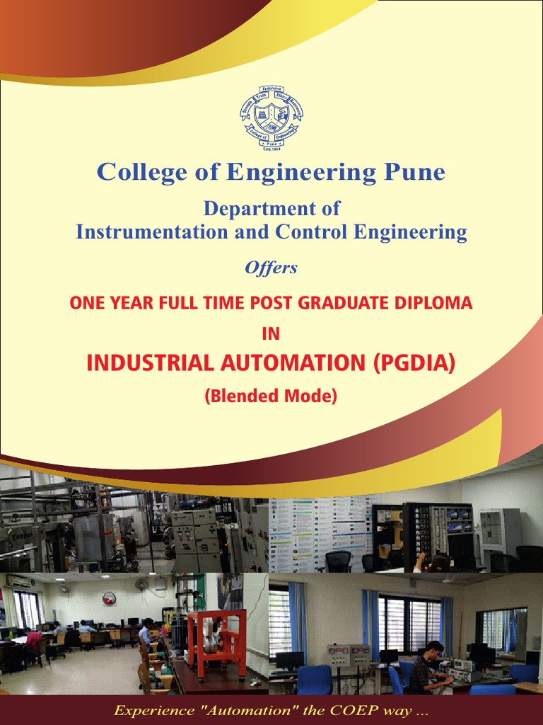 Post Graduate Diploma in Industrial Automation (PGDIA) New | PDF | Automation | University And ...