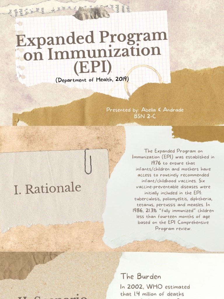 Expanded Program On Immunization (EPI) | PDF