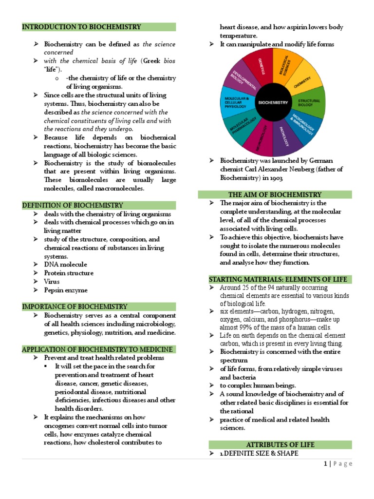 Introduction To Biochemistry | PDF | Self-Improvement | Science ...