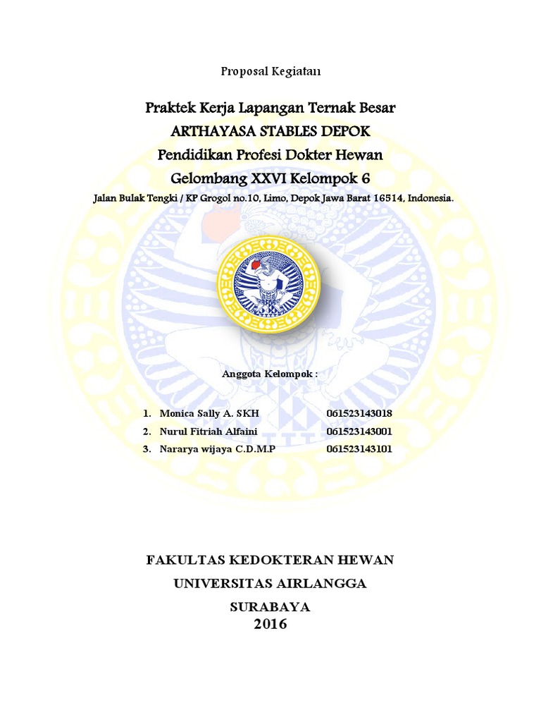 Proposal PKL PPDH UNAIR | PDF
