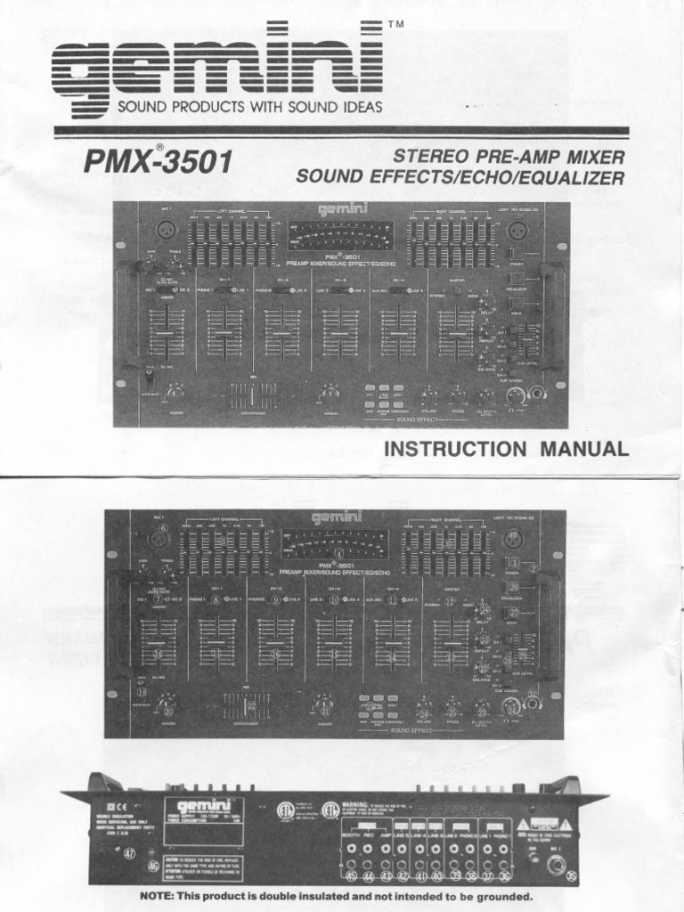 Gemini PMX 3501 Instruction Schematics | PDF