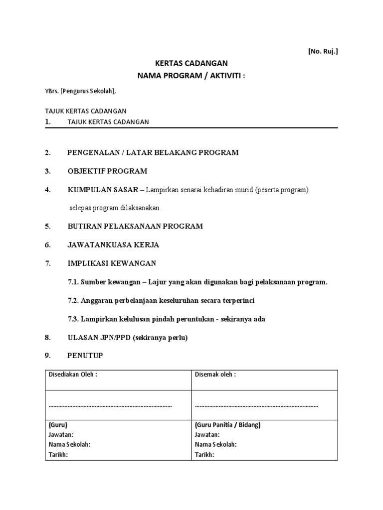 Format Kertas Kerja | PDF