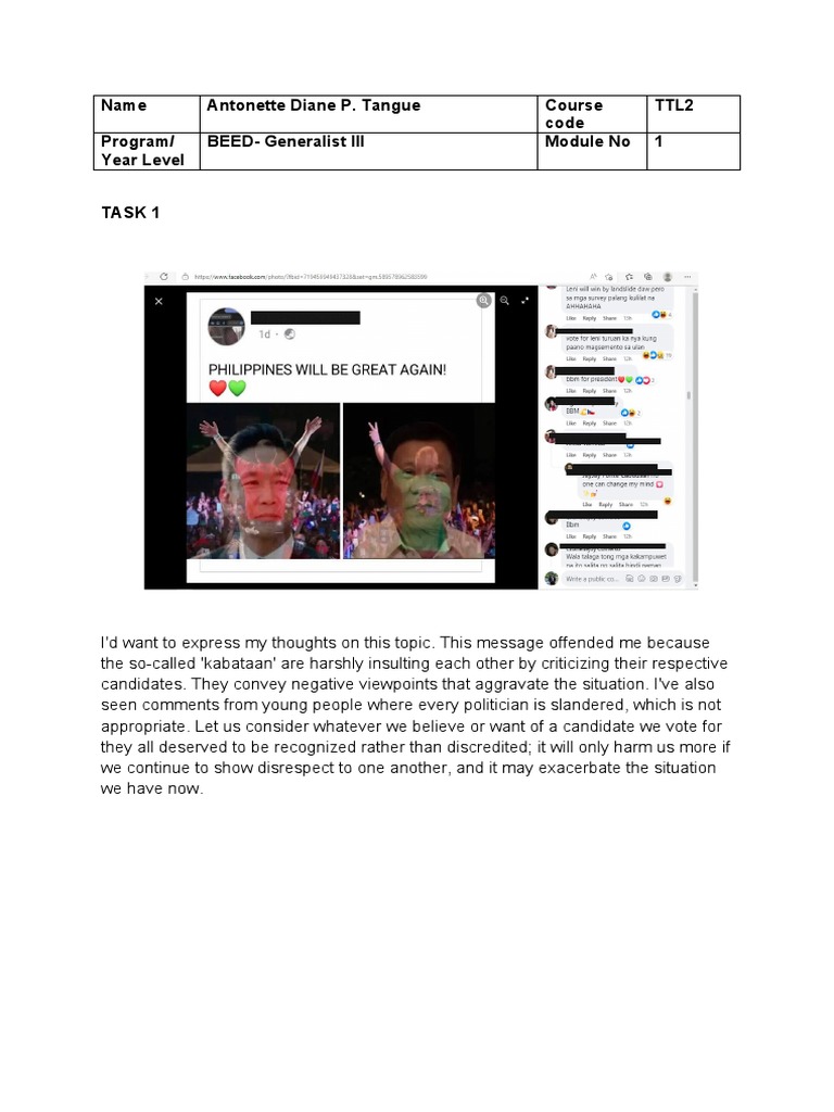 Lesson 1 TTL2 1 | PDF