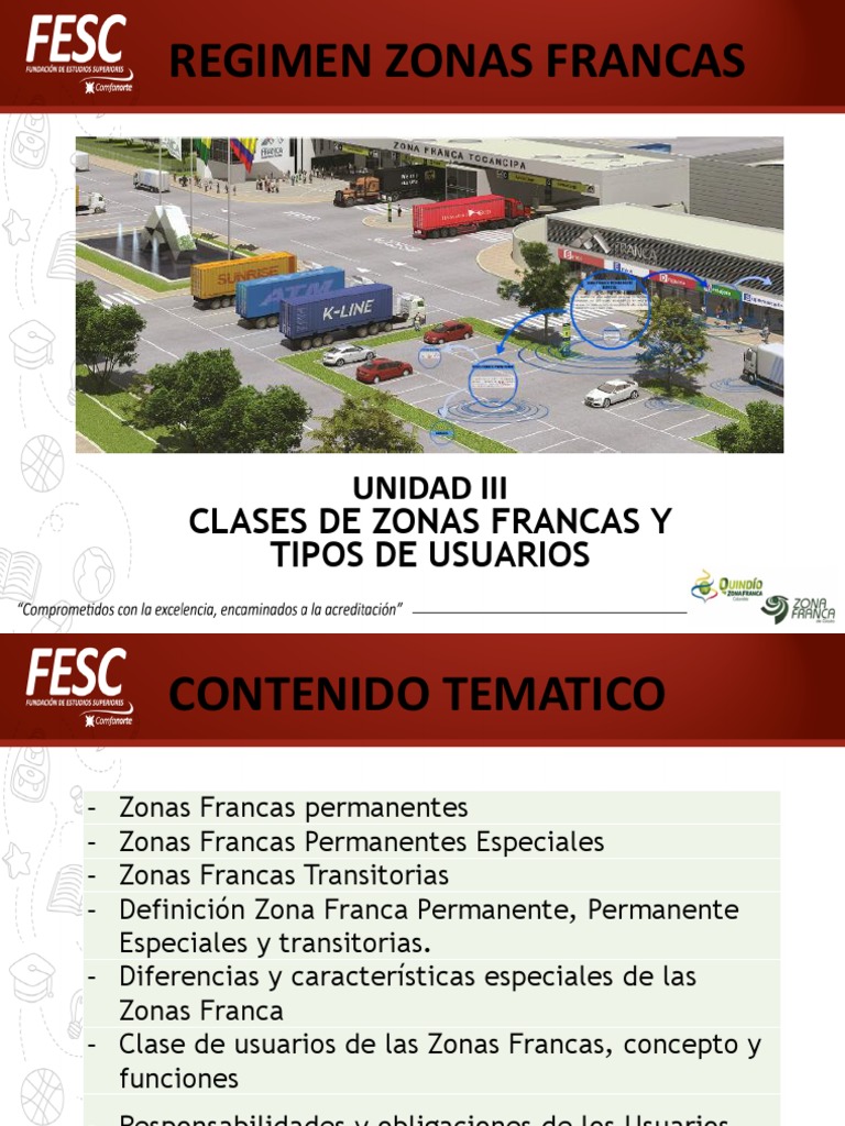 Presentacion Unidad III REGIMEN DE ZONAS FRACAS | PDF | aduana | Logística