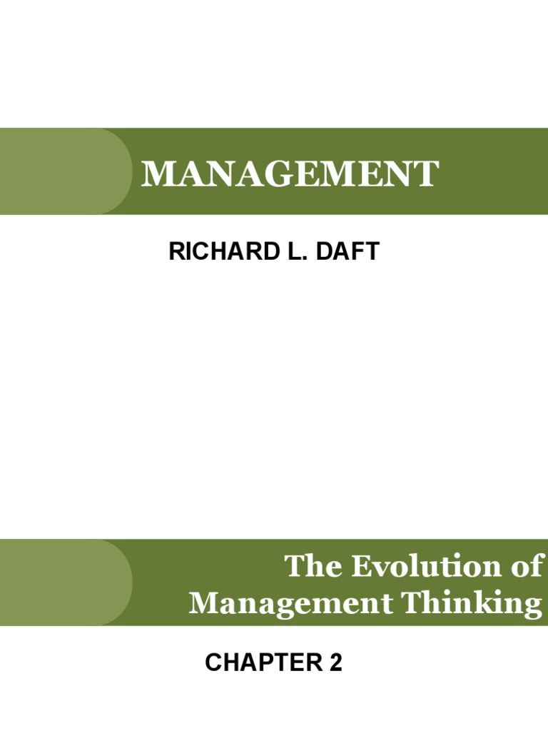 Ch02 - The Evolution of Management Thinking | PDF | Science | Behavioural Sciences