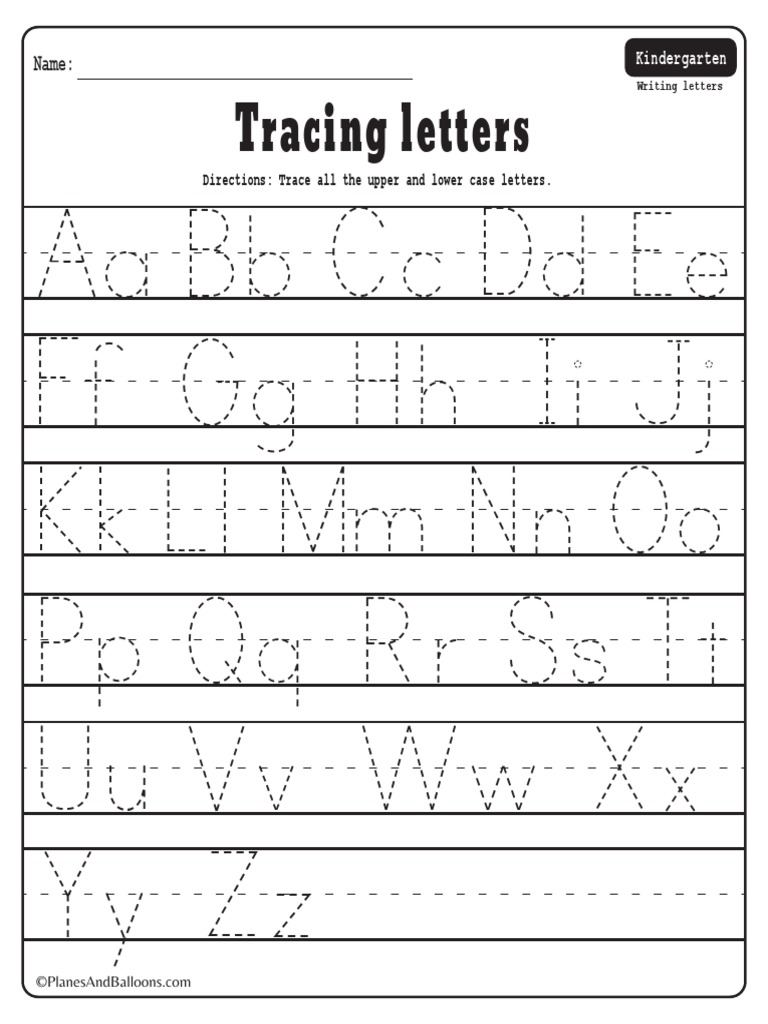 Alphabet Tracing Worksheets PDF | PDF