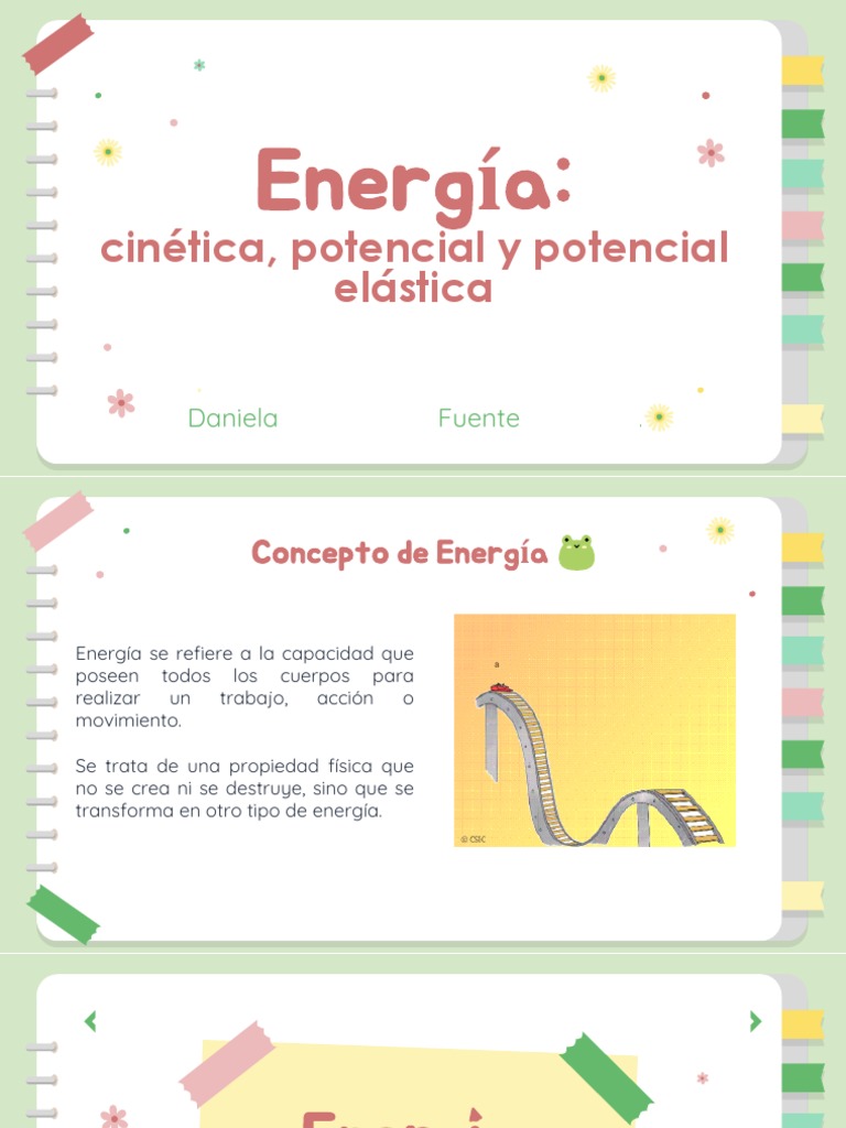 Energía Cinética y Potencial: Fórmulas | PDF