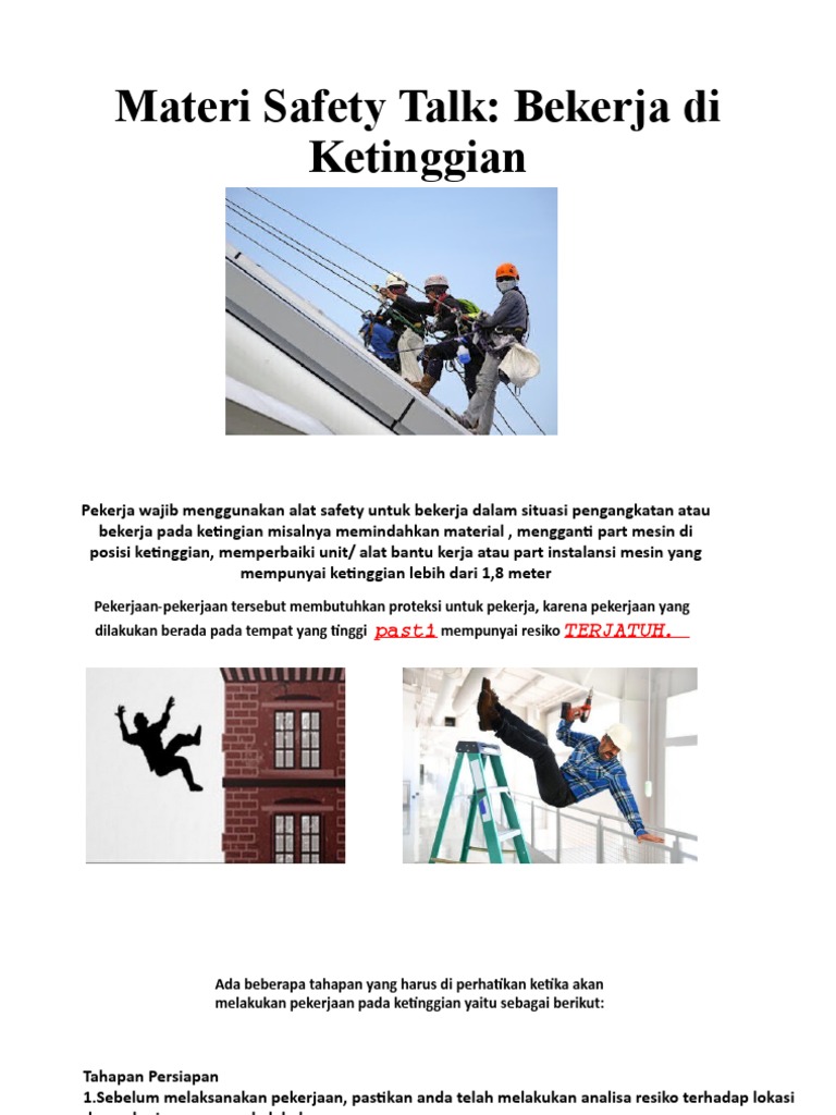 Materi Safety Talk | PDF Materi Safety Talk | PDF