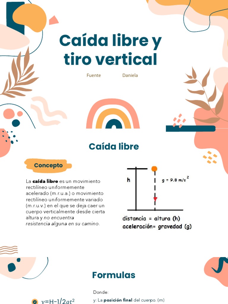 Caída Libre y Tiro Vertical | PDF | Métodos y materiales de enseñanza | Ciencia y matemáticas
