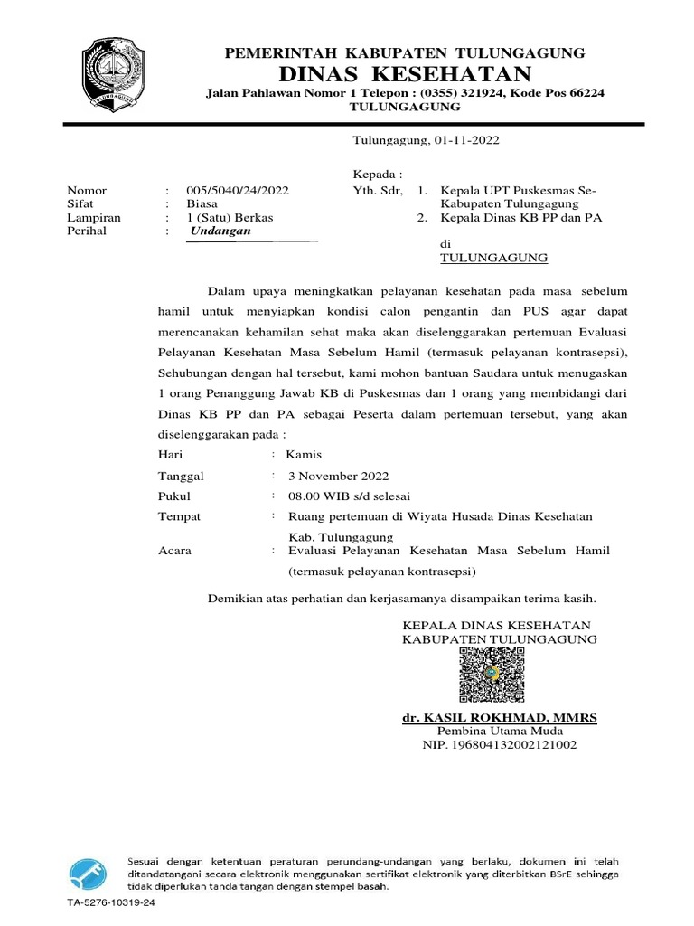 Undangan Ke Puskesmas | PDF