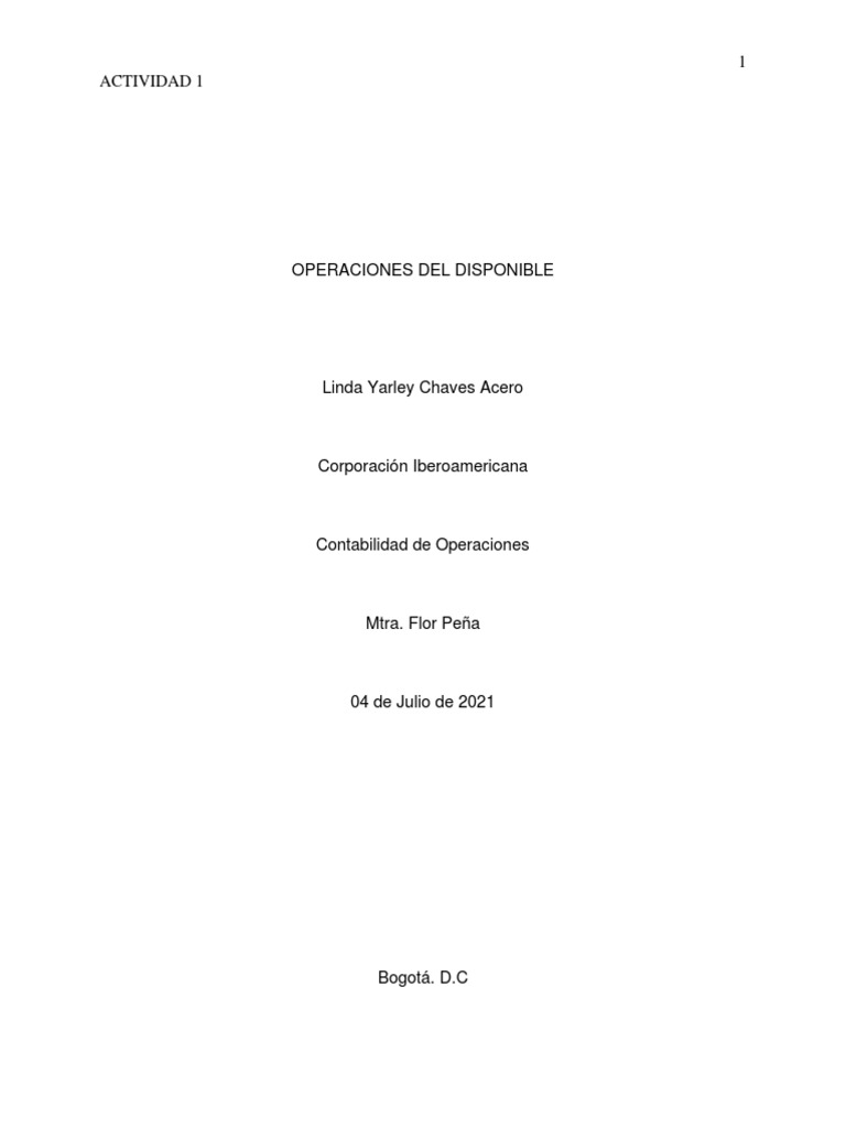 Guia - Un 1 Act 1 | PDF | Bancos | Contabilidad