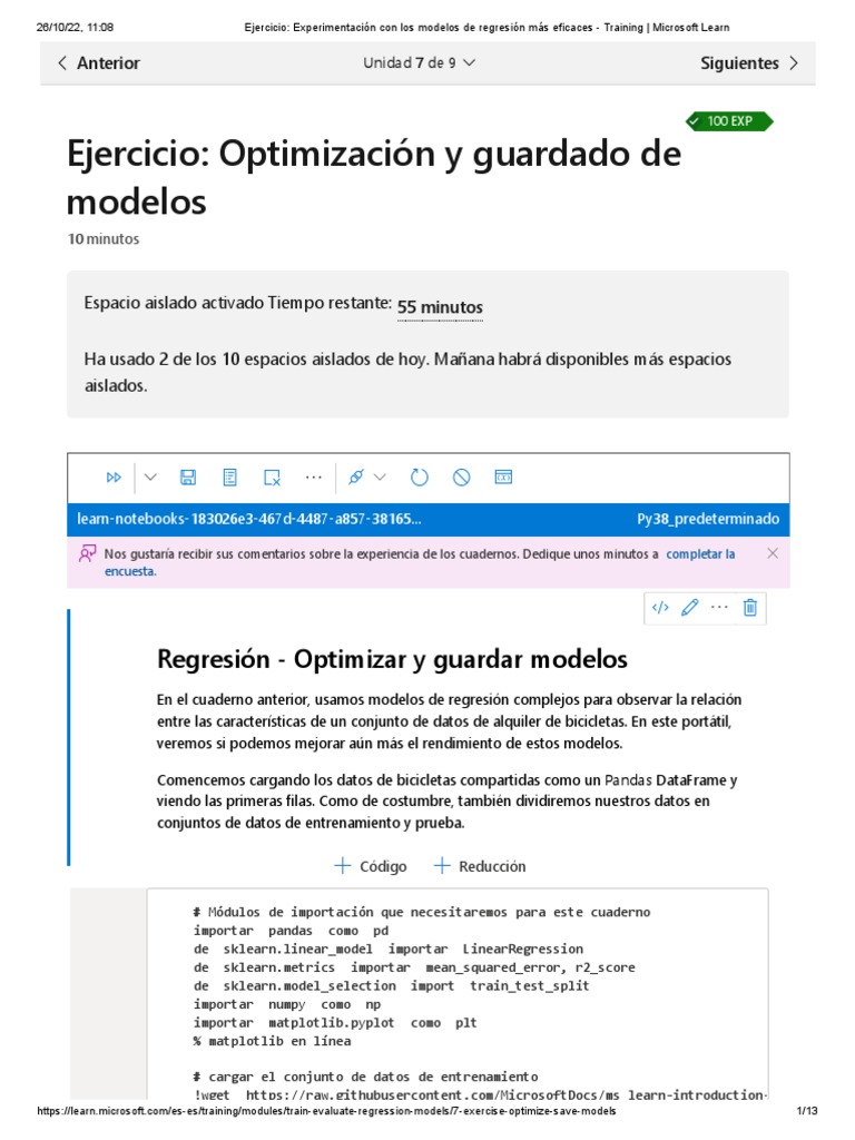 8 Ejercicio - Experimentación Con Los Modelos de Regresión Más Eficaces ... 8 Ejercicio - Experimentación Con Los Modelos de Regresión Más Eficaces ...