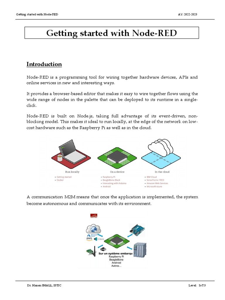 Getting Started With NODE - RED | PDF | Information Technology | Computing