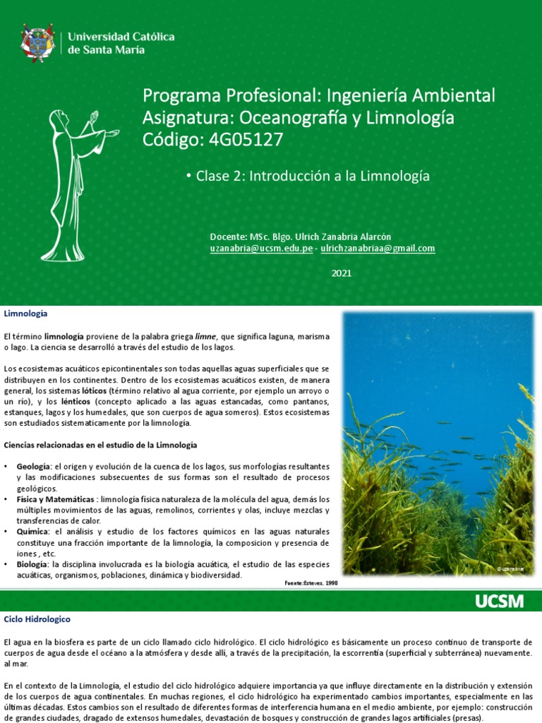Clase 2-3 Introduccion A La Limnologia | PDF | lago | glaciar Clase 2-3 Introduccion A La Limnologia | PDF | lago | glaciar