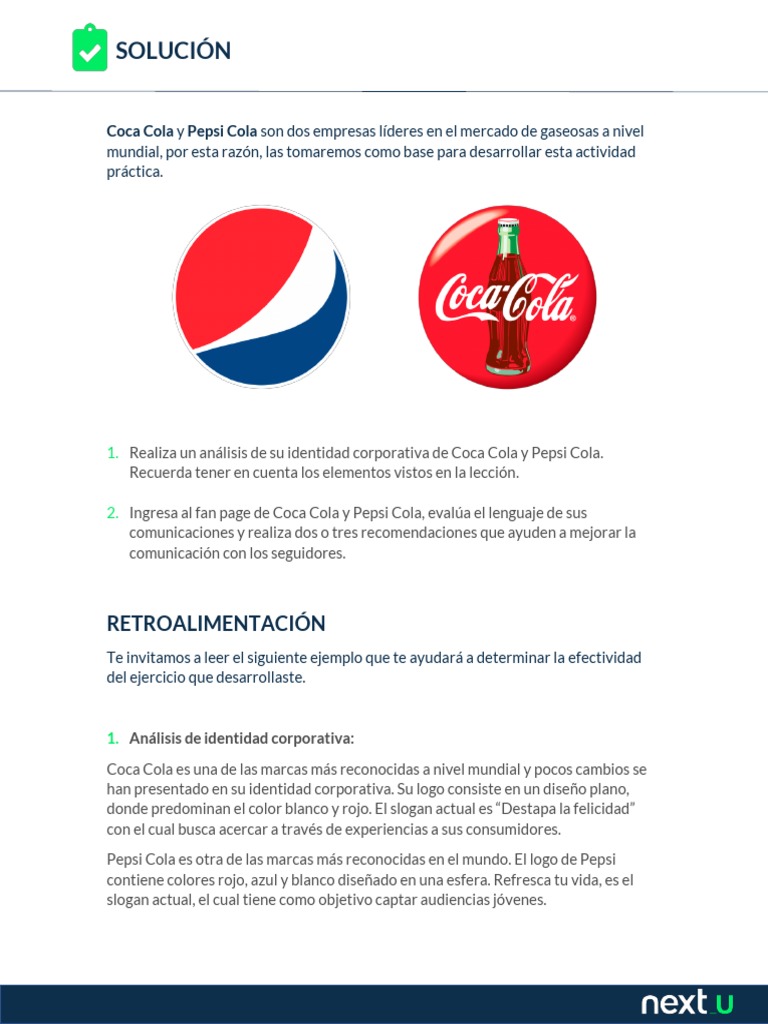 Análisis de la identidad corporativa y comunicaciones en redes sociales de Coca Cola y Pepsi ...