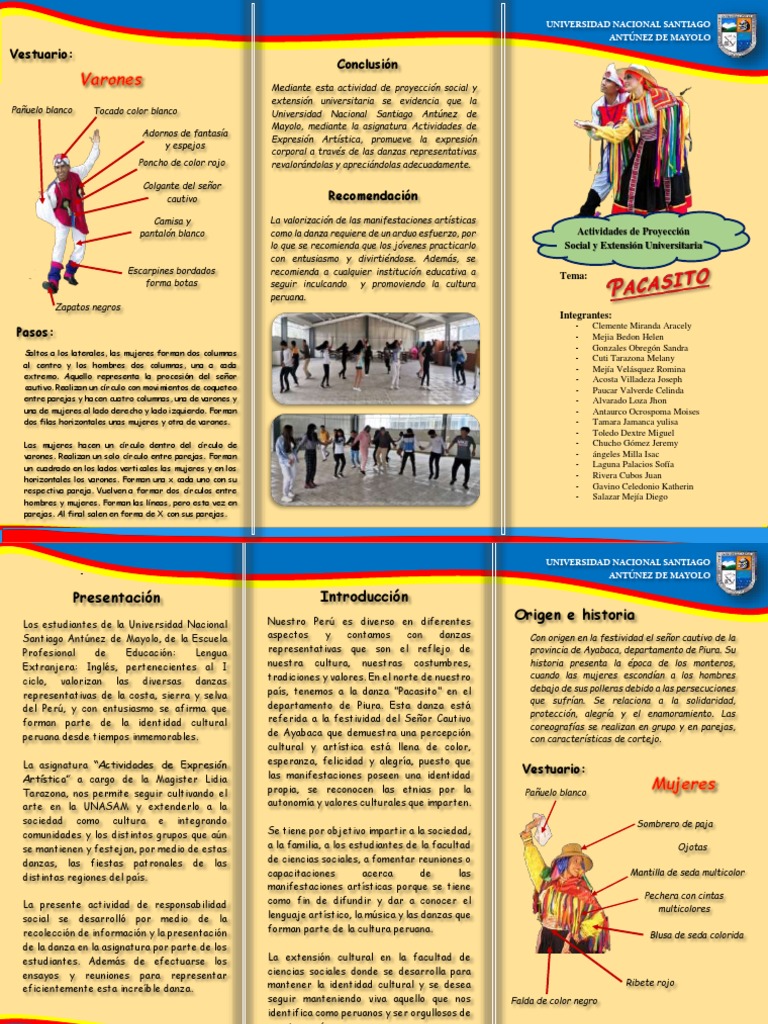 Historia y pasos de la danza Pacasito | PDF | Perú