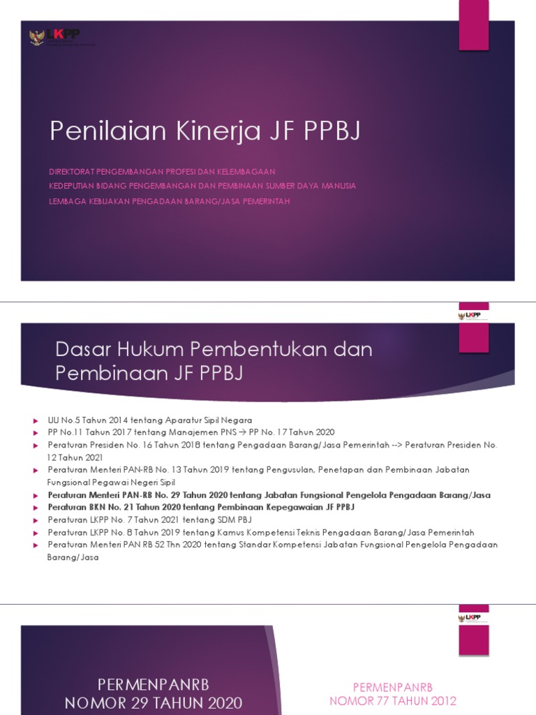 06 Materi 6 Dupak-Penilaian Kinerja JF PPBJ | PDF