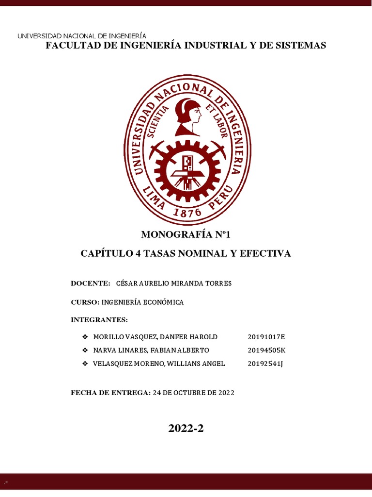 Ingeniería Económica Cap 4 - Parte 1 | PDF | Bancario | Servicios financieros