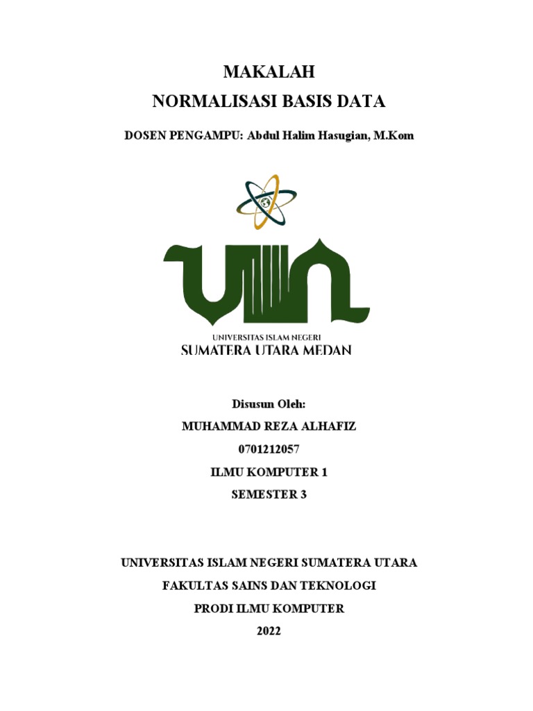 Normalisasi Basis Data Pdf 8618